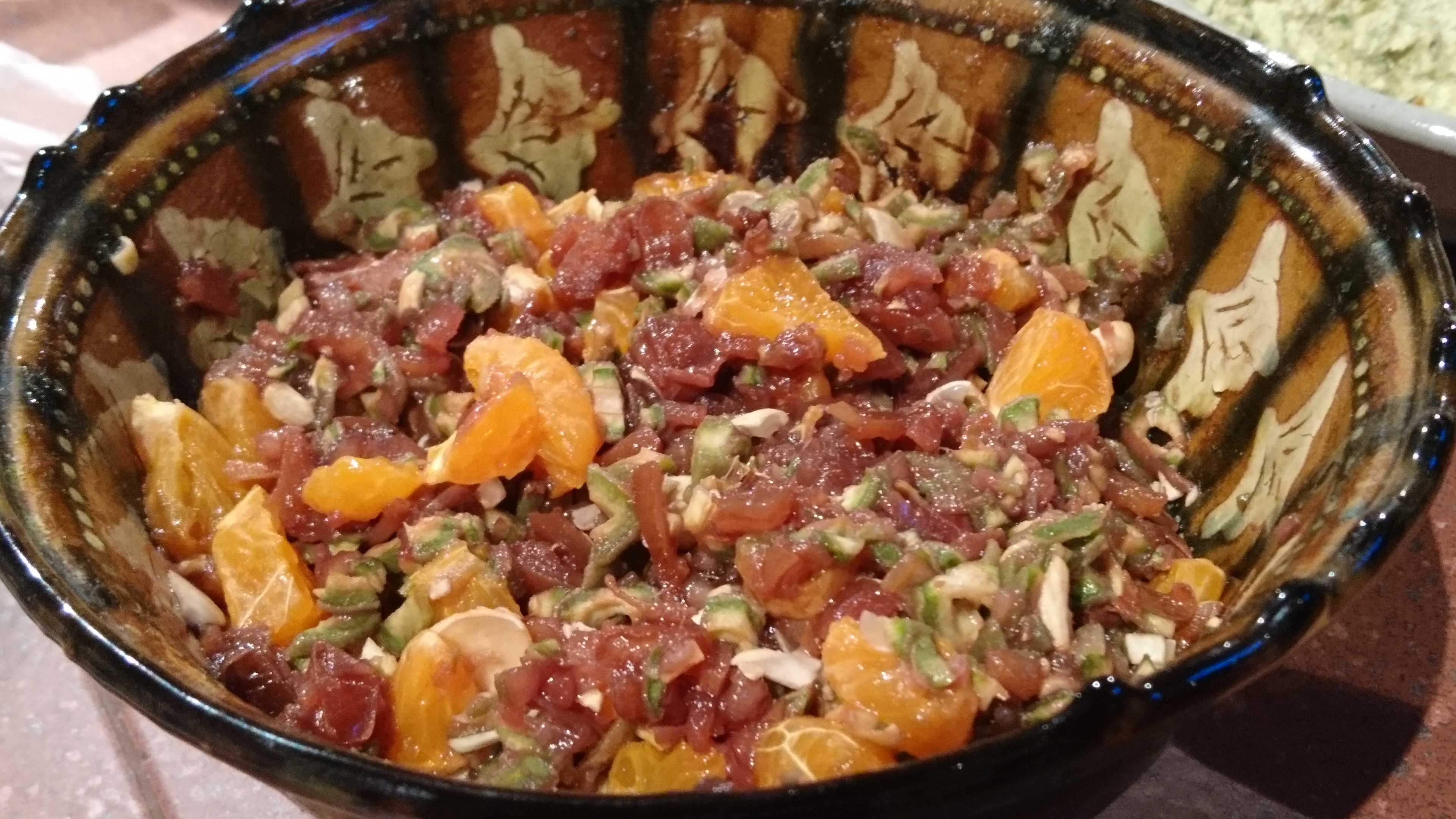 green almond and date haroset